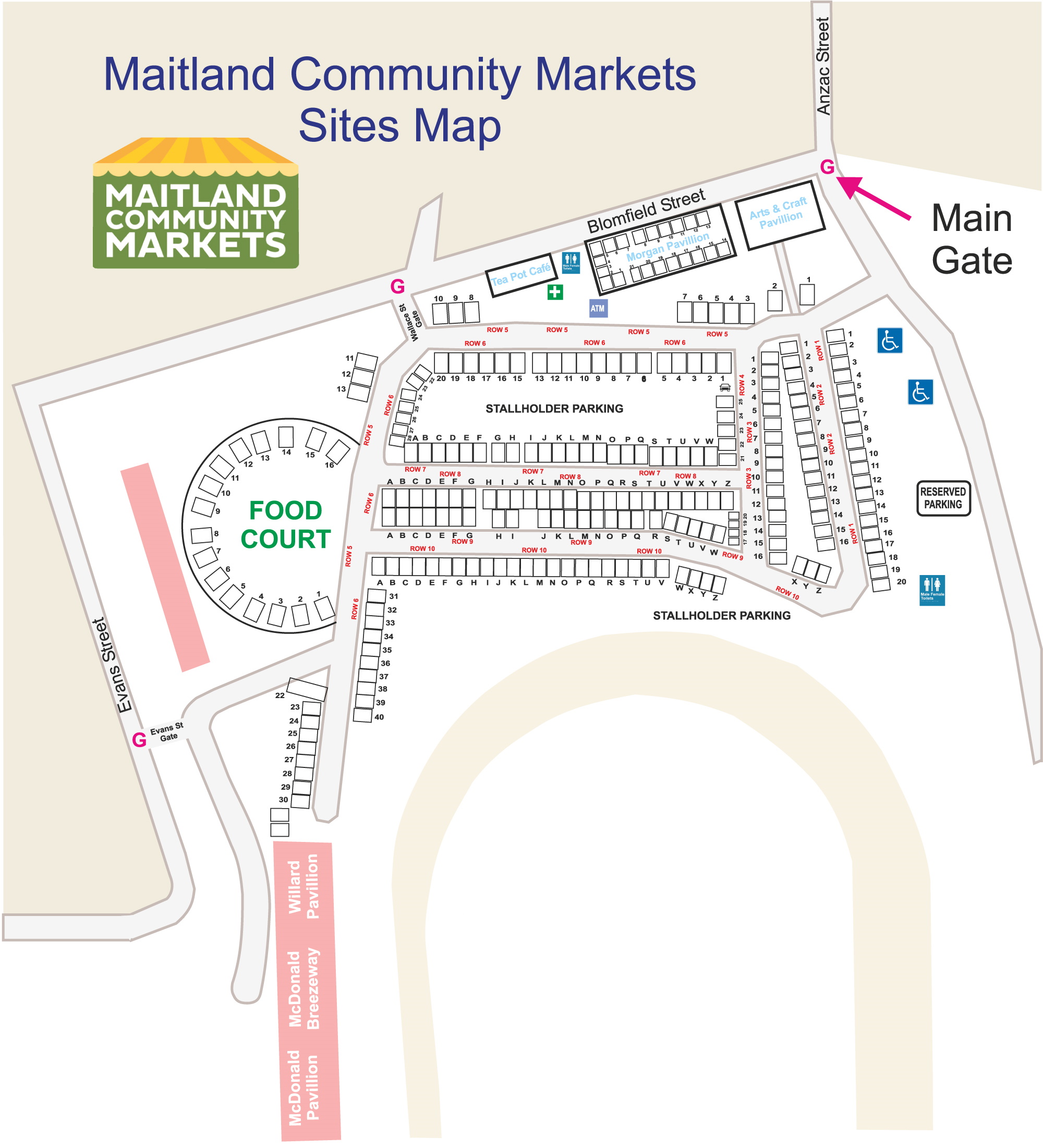 Market Maps – Maitland Showground | Events, Markets, Camping